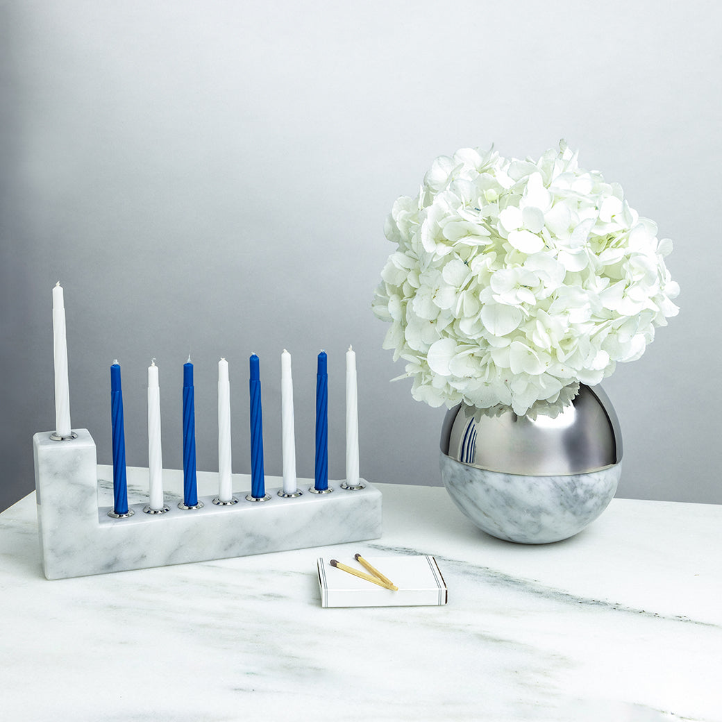 Brillante Menorah, Marble & Silver– ANNA New York