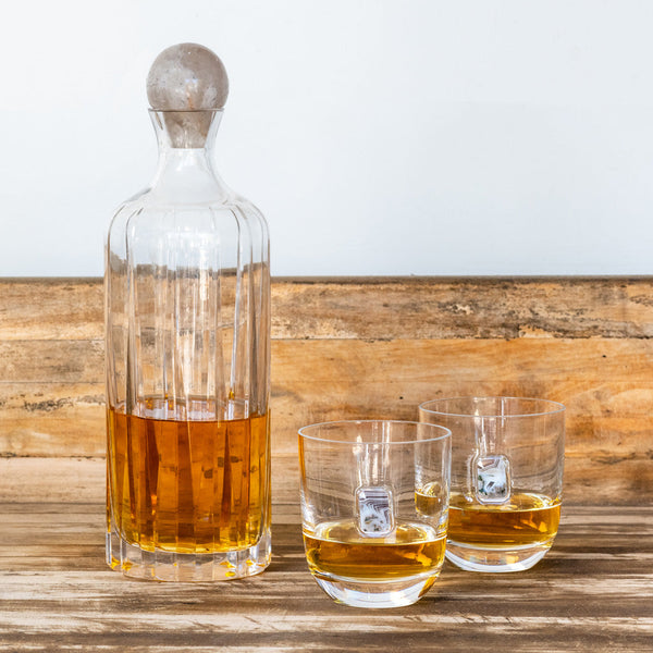 Gemstone Liquor Decanter & Crystal Bar Set | ANNA New York