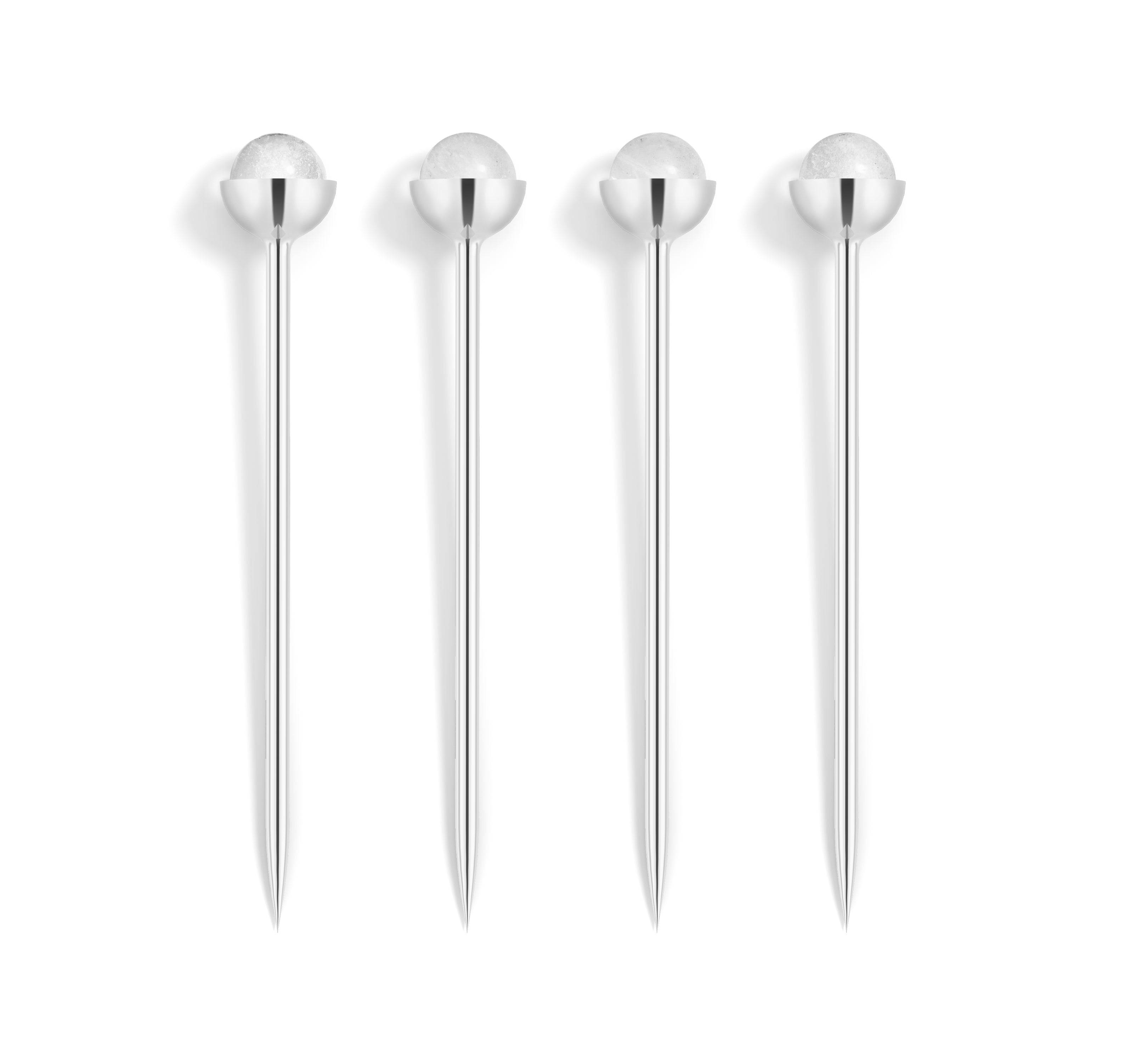 Hospitality Cocktail Picks, Silver & Crystal, Set of 4– ANNA New York