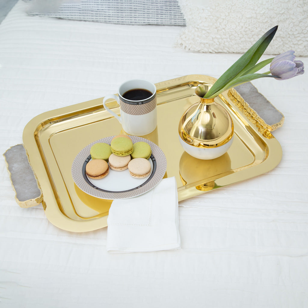 Hospitality Tray Crystal, Gold & Crystal– ANNA New York