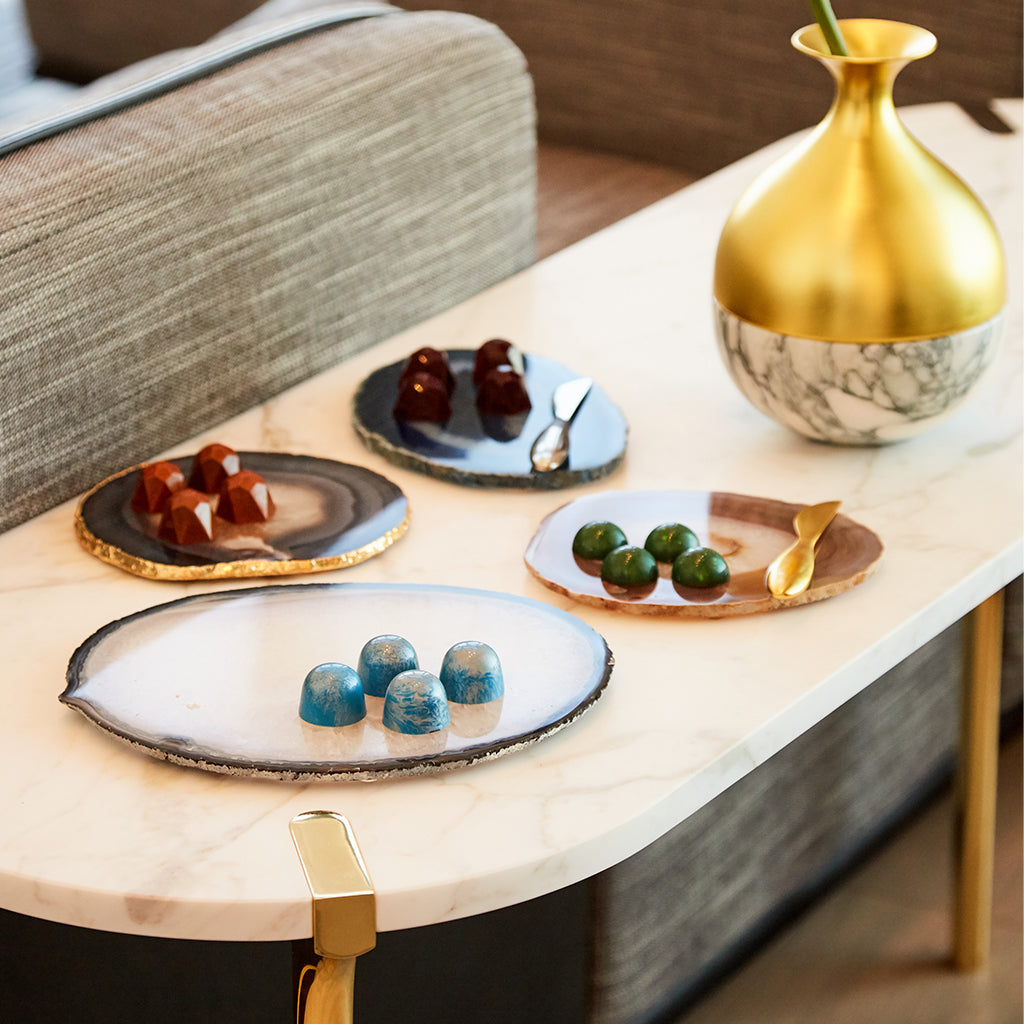 Agate Cheese Plate & Gemstone Serving Sets | ANNA New York